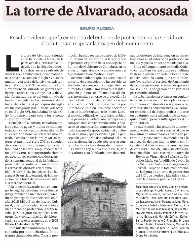 La torre de Alvarado, acosada - GRUPO ALCEDA